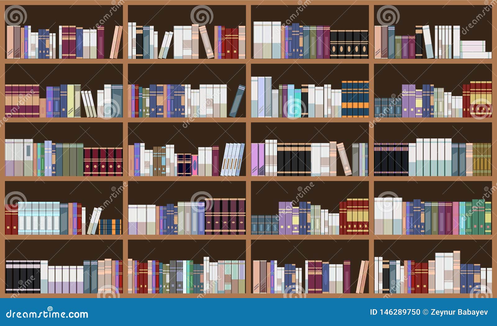 A Grand Library With Endless Shelves Background Royalty-Free Stock ...