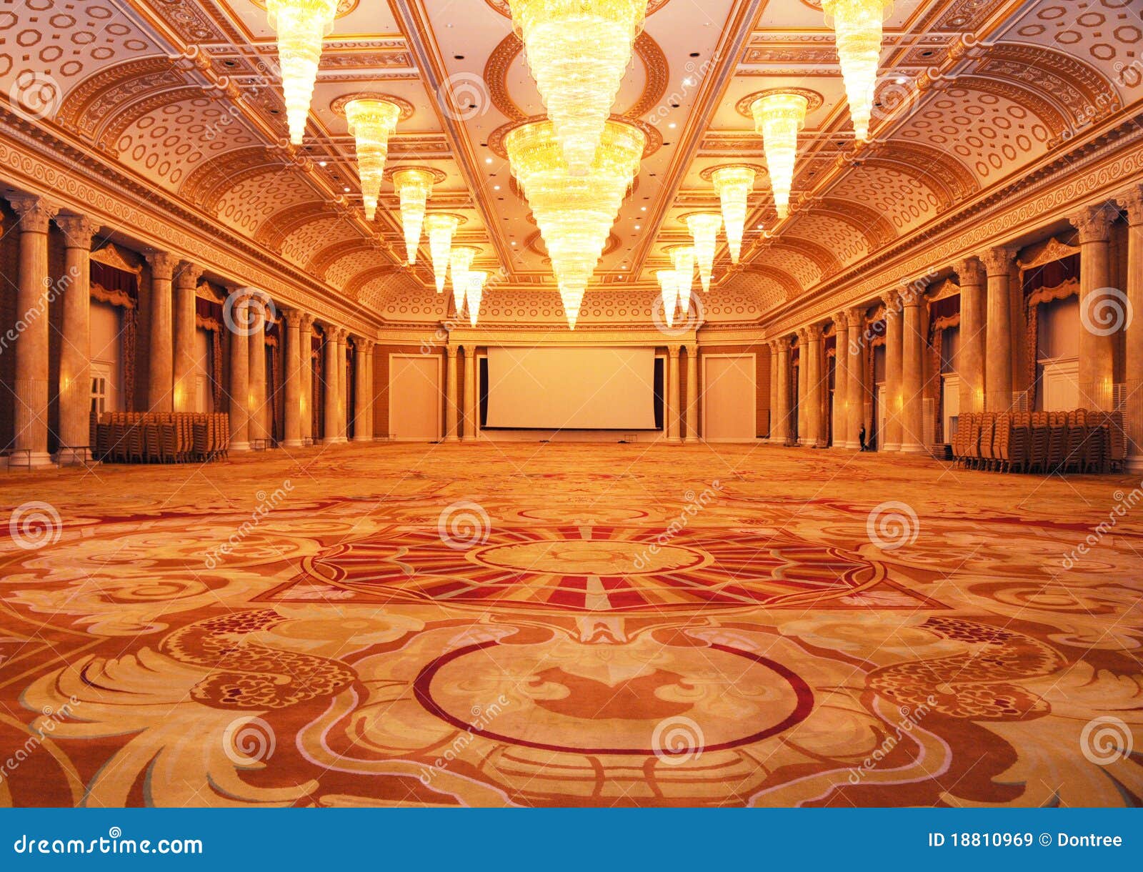 Grand Luxurious Hotel Hall Stock Photography | CartoonDealer.com #39757364
