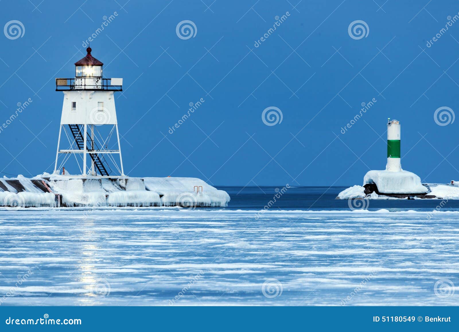Grand Marais Lighthouse stock image. Image of travel - 51180549