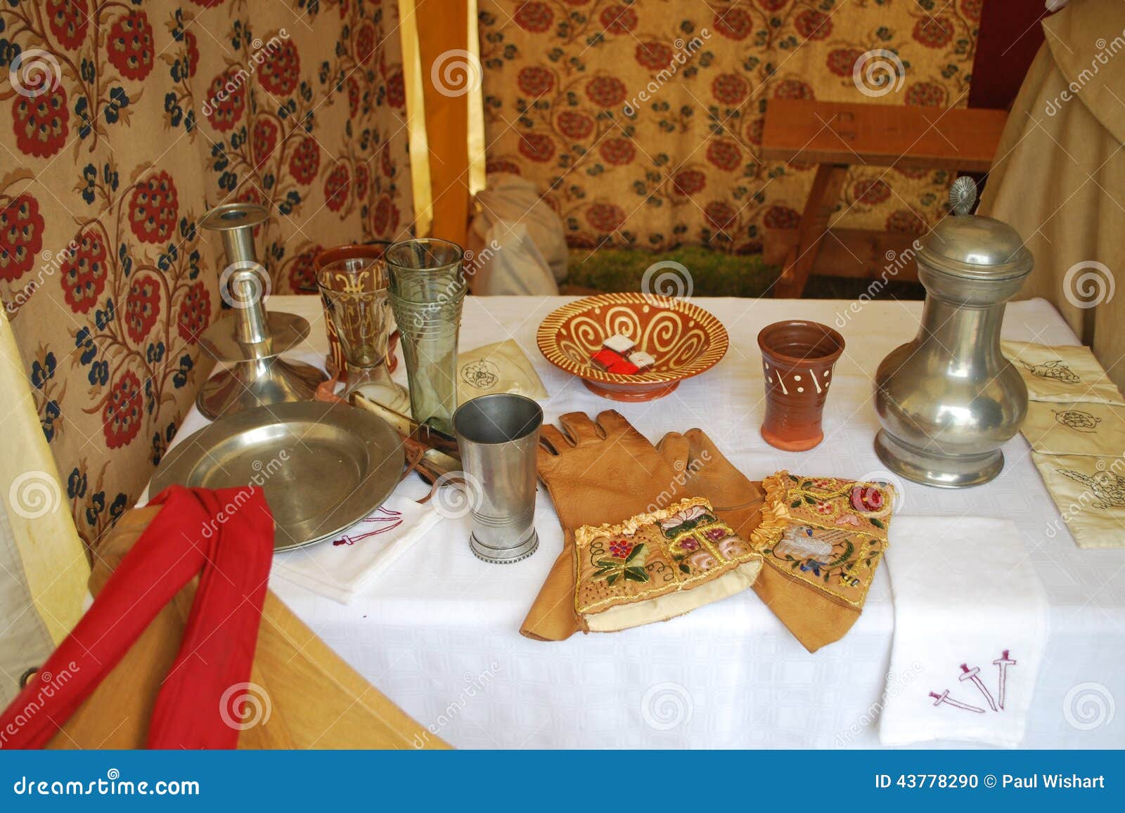 Grand medieval table stock photo. Image of vintage, brown - 43778290