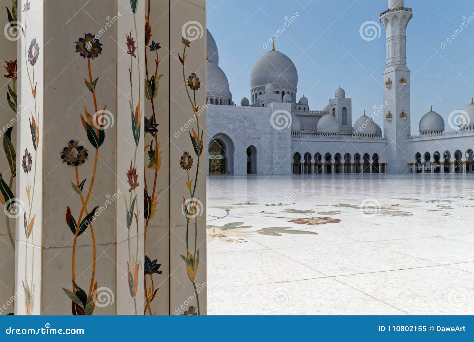 Mosque courtyard stock image. Image of grand, mosque - 110802155