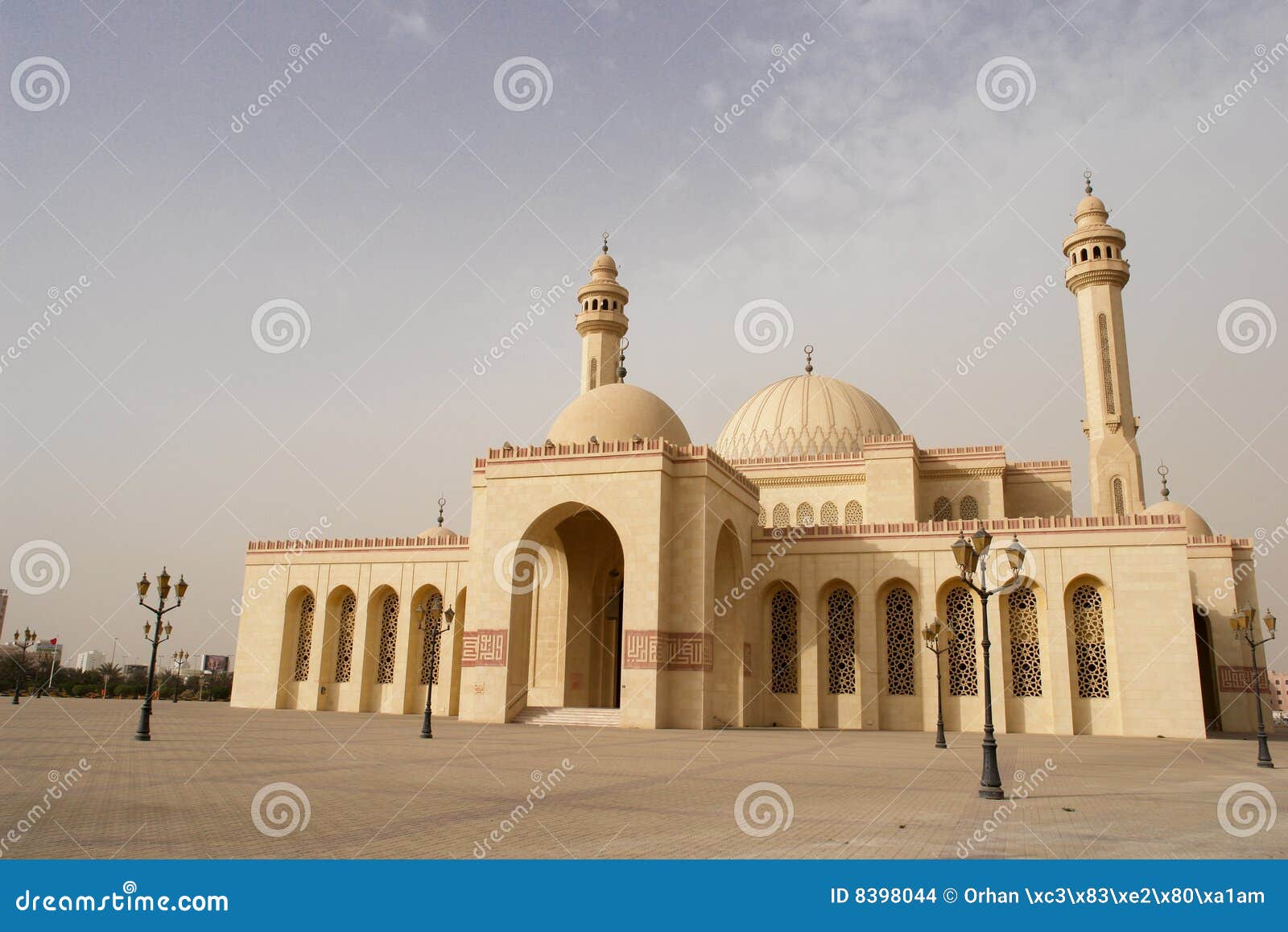 Grand Mosque in Bahrain stock photo. Image of koran, flag - 8398044