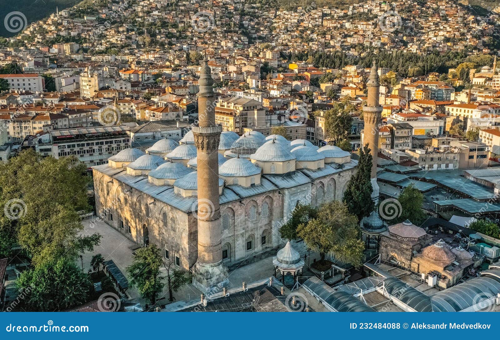 Grand Mosque of Bursa stock photo. Image of famous, turkey - 232484088