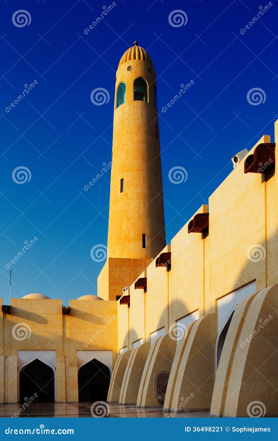 The Grand Mosque of Doha, Qatar Stock Image - Image of doha, islam ...