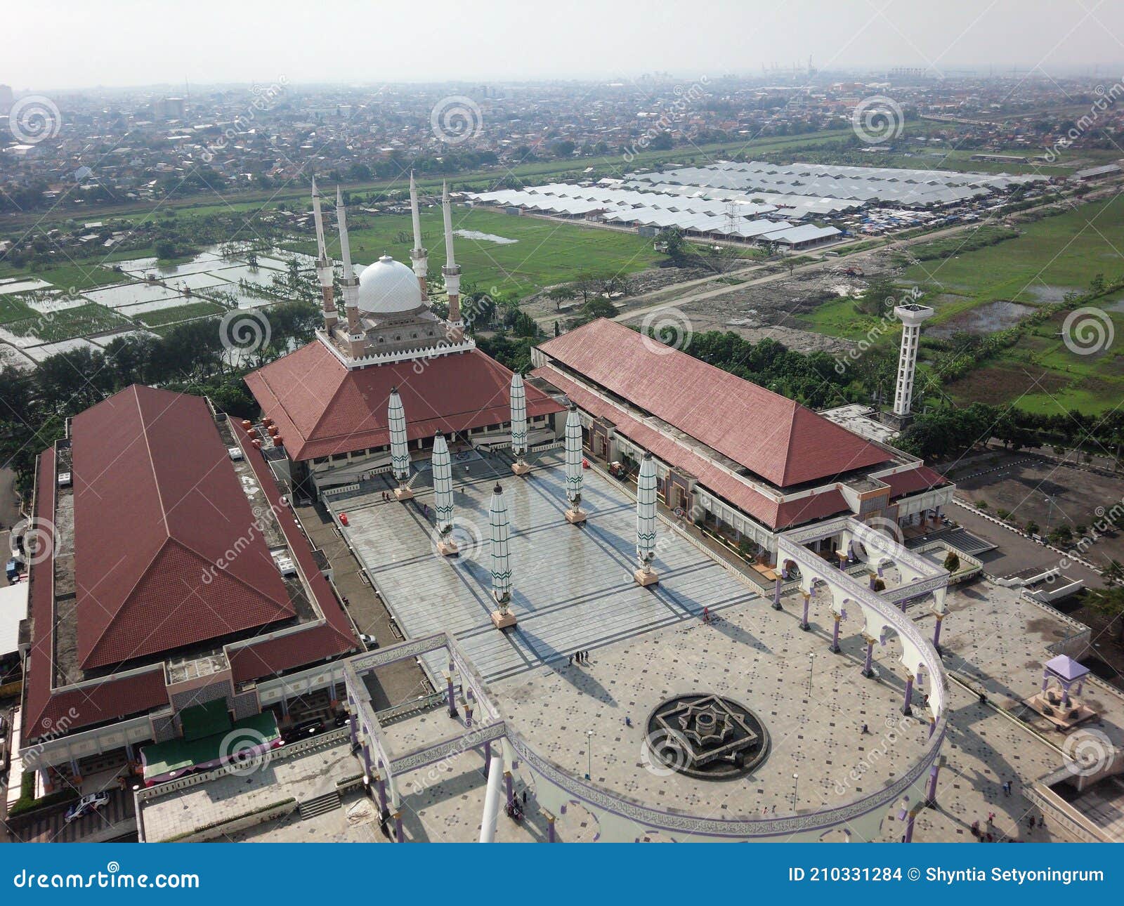 Grand Mosque in Semarang, Central Java Stock Photo - Image of racetrack ...
