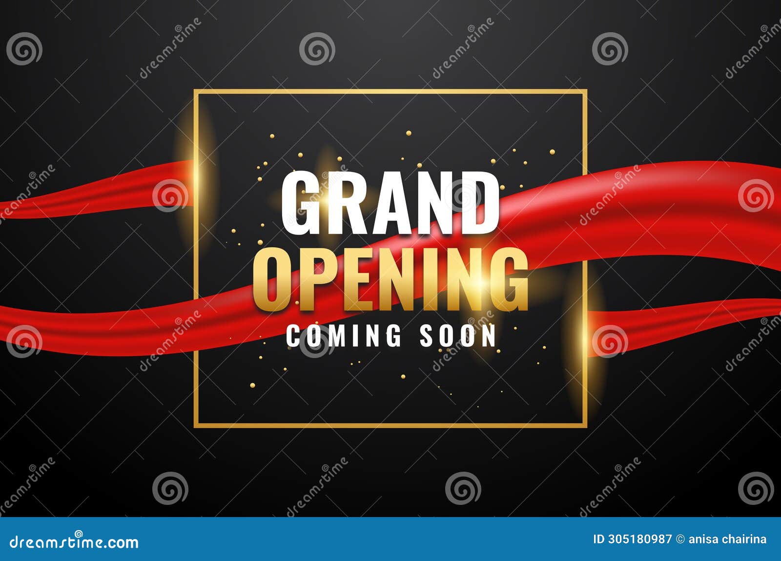 Grand Opening Background Design Template Stock Vector - Illustration of ...