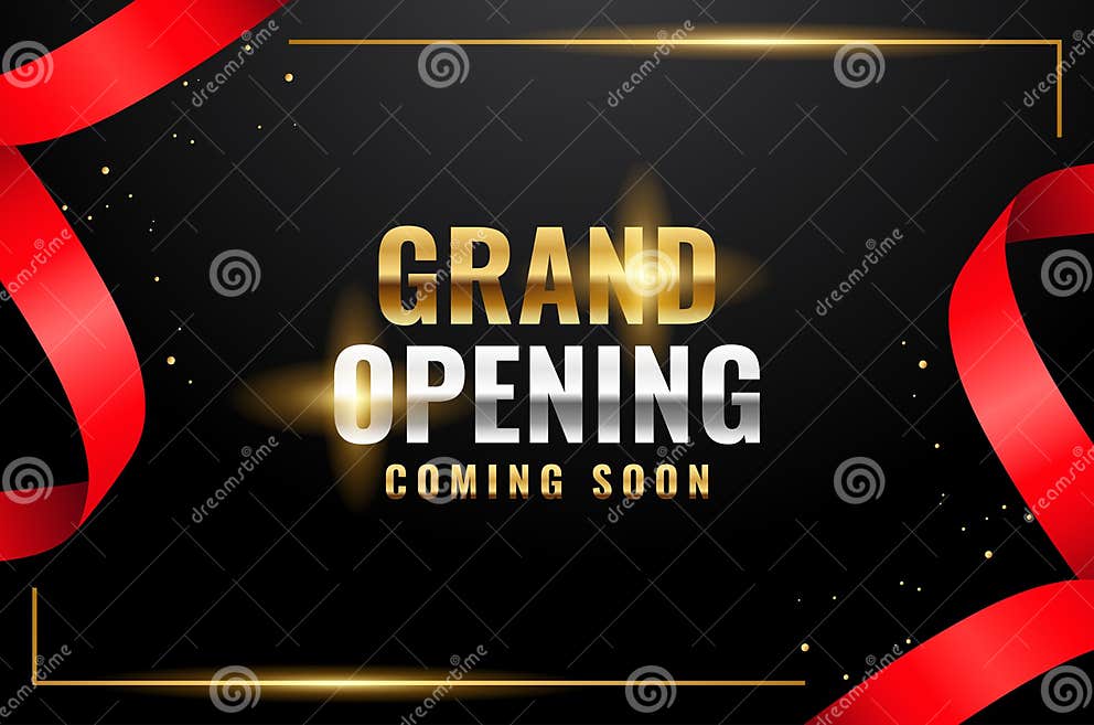 Grand Opening Background Design Template Stock Illustration ...