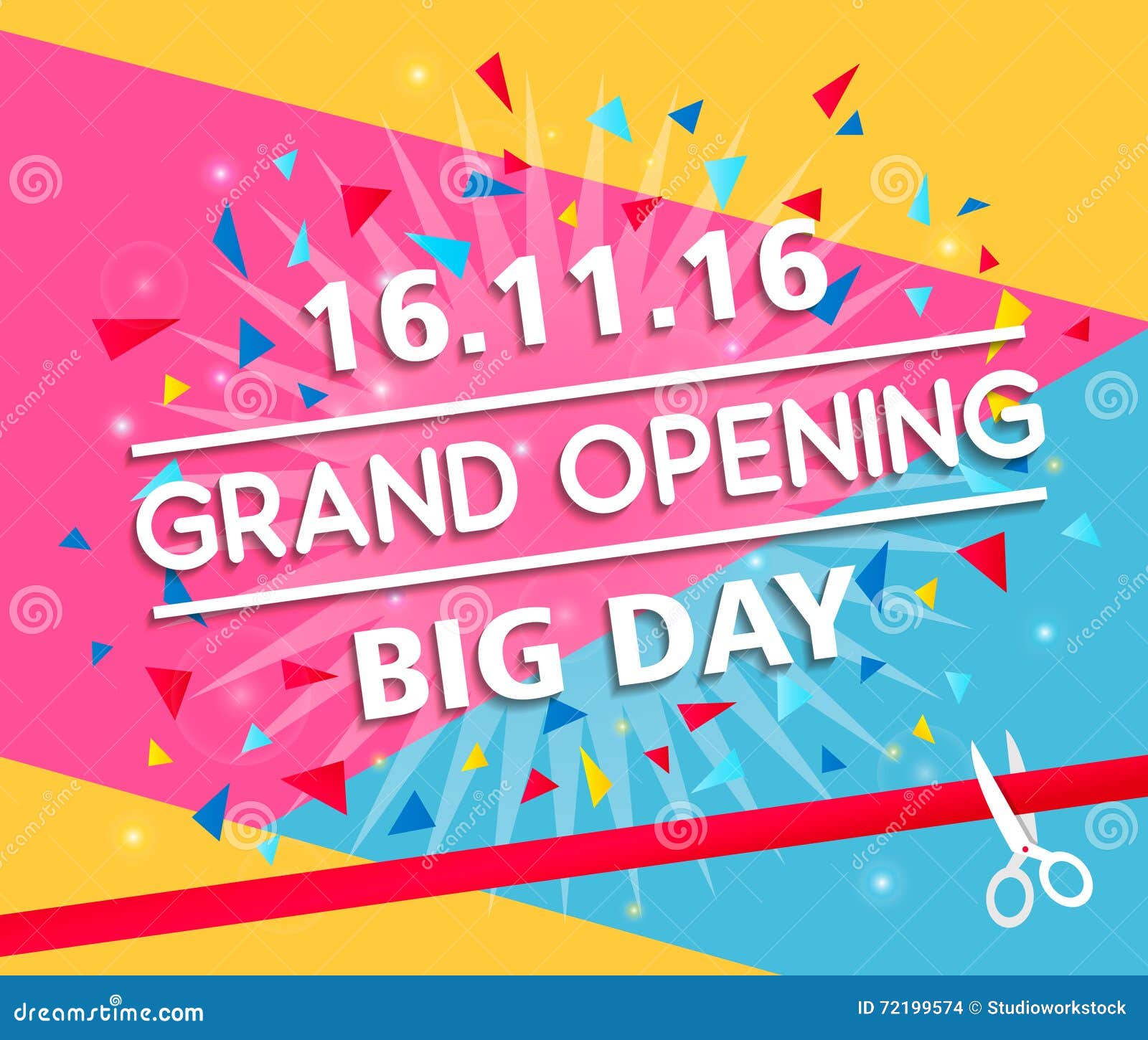 Grand Opening Banner Design Vector Illustration Stock Vector ...