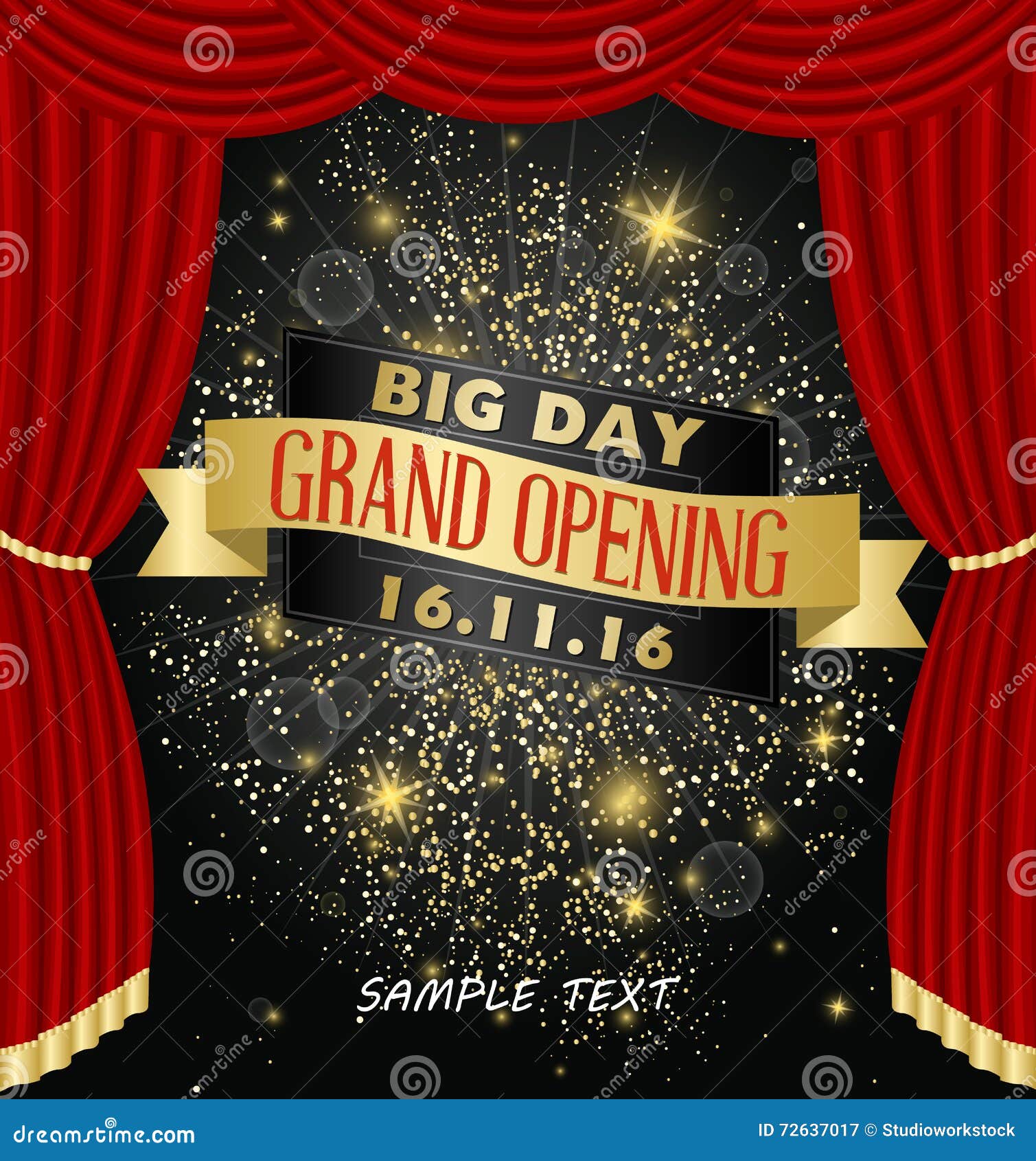 Grand Opening Banner Design Vector Illustration Stock Vector ...