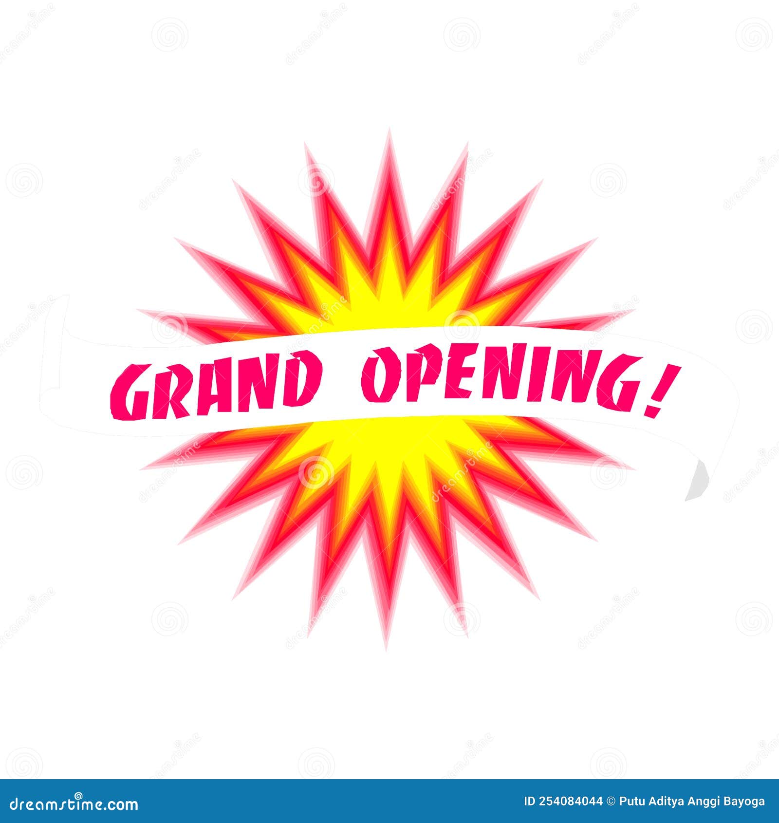 Grand Opening banner stock vector. Illustration of vector - 254084044