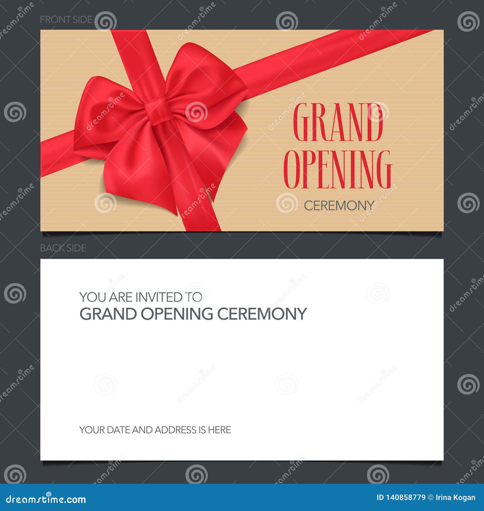 Grand Opening Banner Vector Invitation Card. Template Invite Design ...