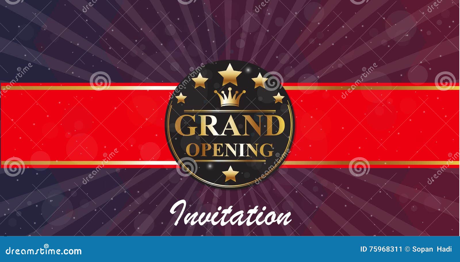 Grand Opening Banners Invitation Stock Vector - Illustration of ...