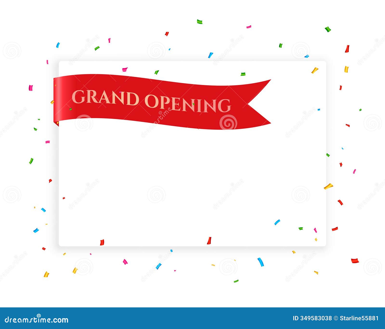 Grand Opening Celebration Banner with Text Space Stock Vector ...