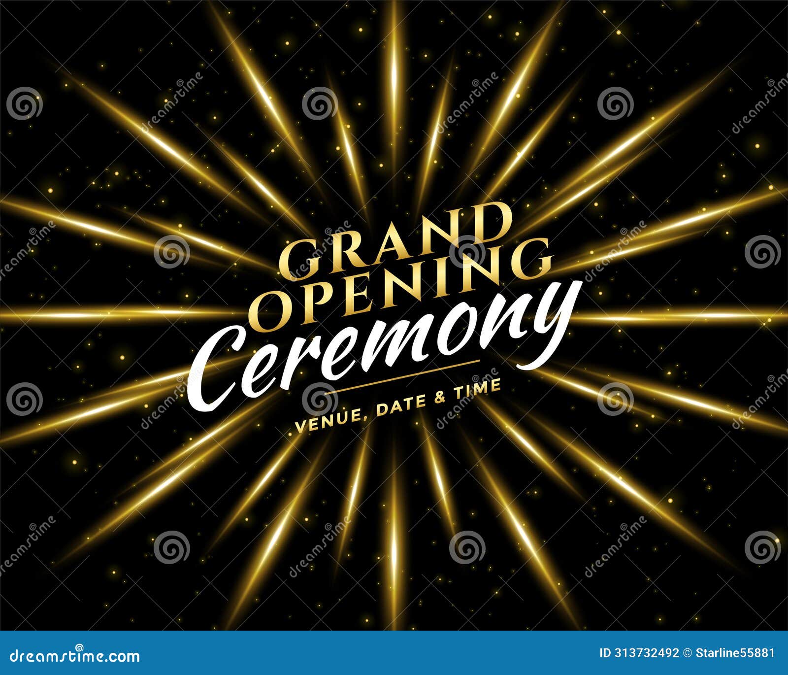 Grand Opening Ceremony Celebration Invitation Card Design Stock Vector ...