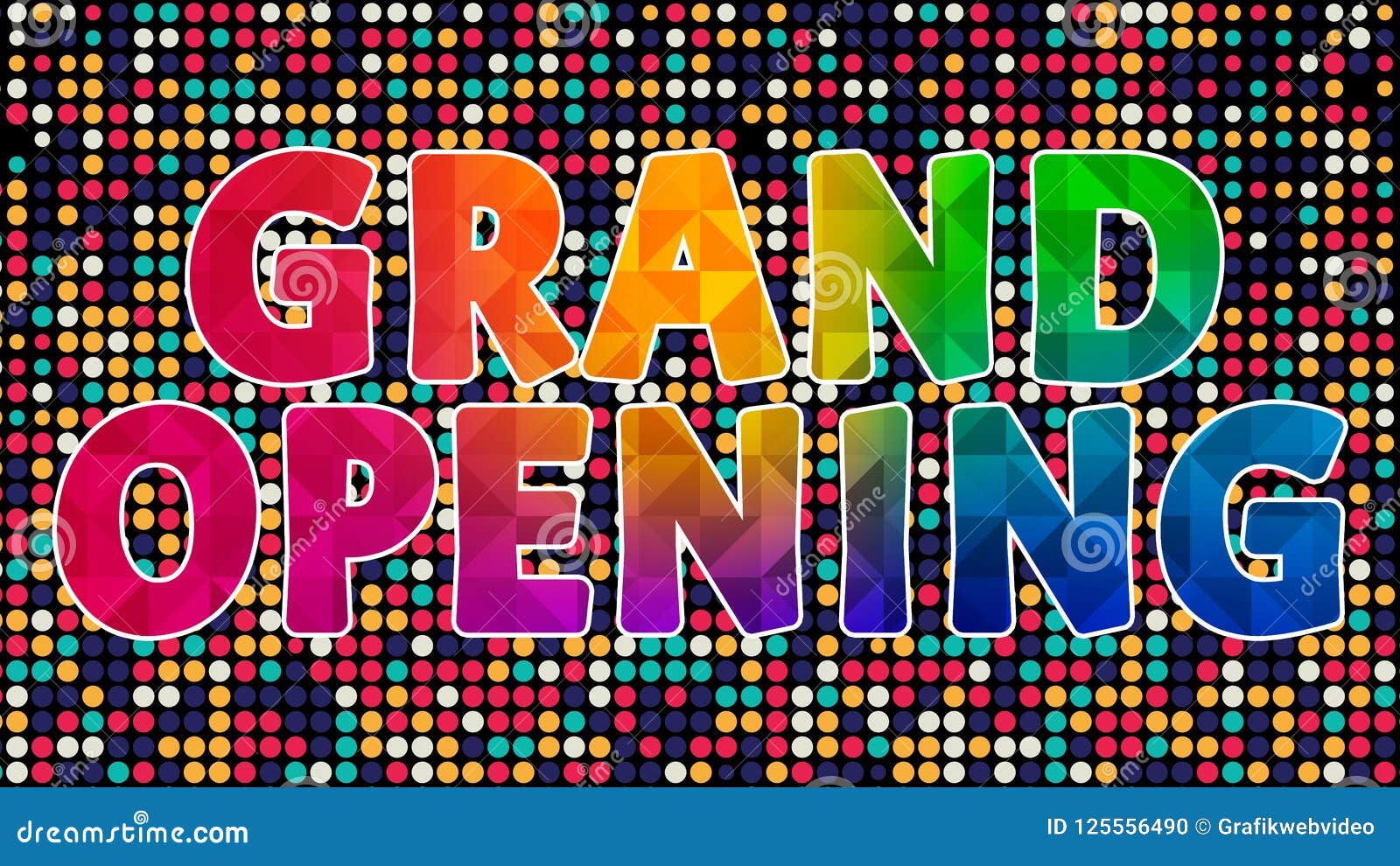 Grand Opening Colorful Graphic Design 004 Stock Illustration ...