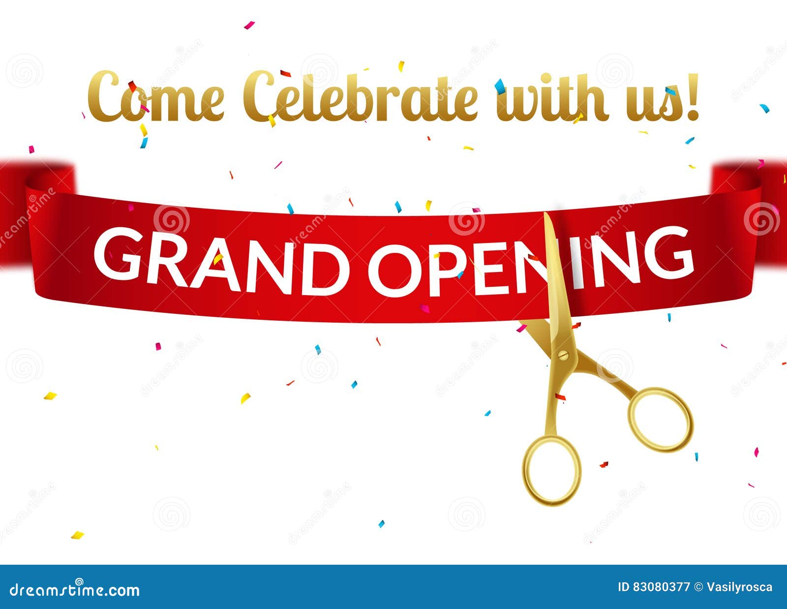 Grand Opening Design Template with Ribbon and Scissors. Grand Open ... Grand Opening Design Template with Ribbon and Scissors. Grand Open ...