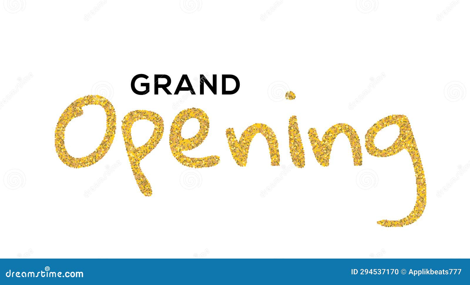 Grand Opening Gold Calligraphic Lettering Design Text. Vector ...