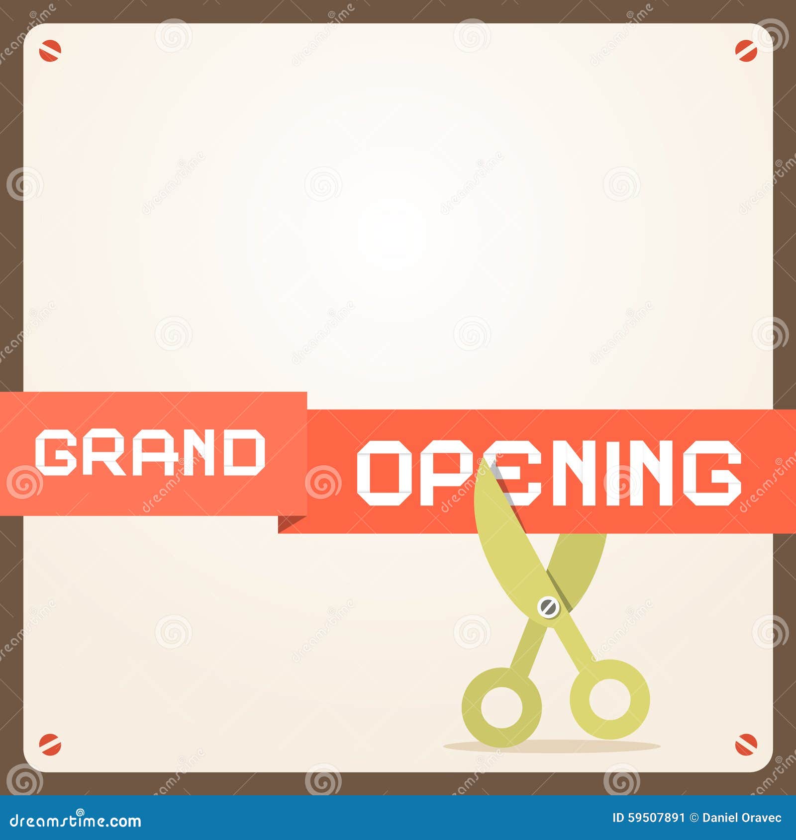 Grand Opening Illustration stock vector. Illustration of flat - 59507891