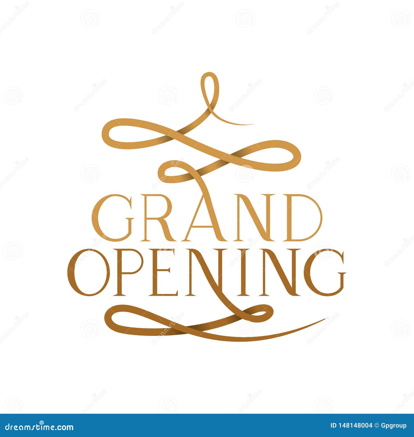 Set Of Opening Label Typography Graphic Design. Promotion Announce ...