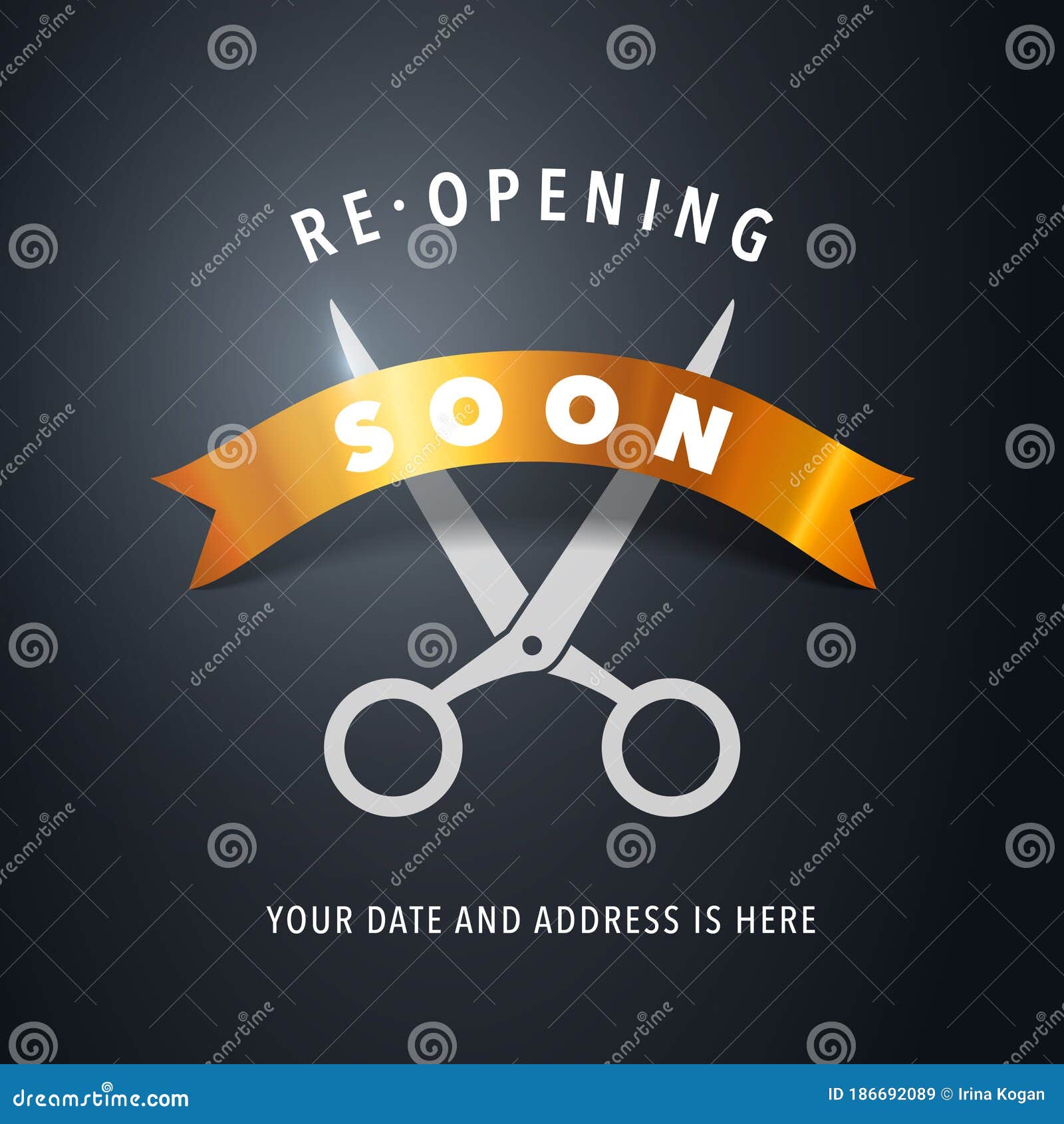 Grand Opening or Re Opening Vector Background. Stock Vector ...