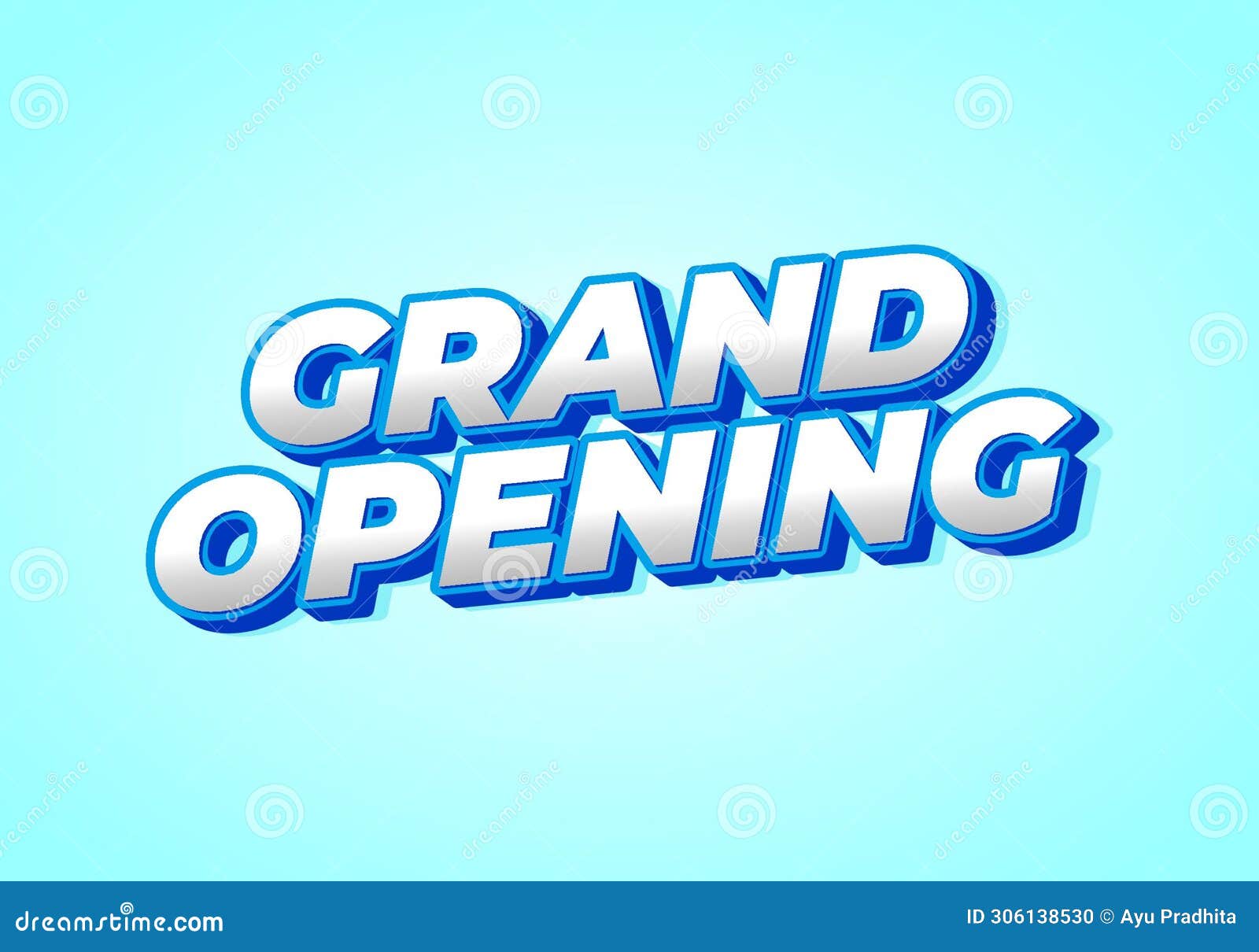 Grand Opening. Text Effect in 3D Look with Eye Catching Colors Stock ...