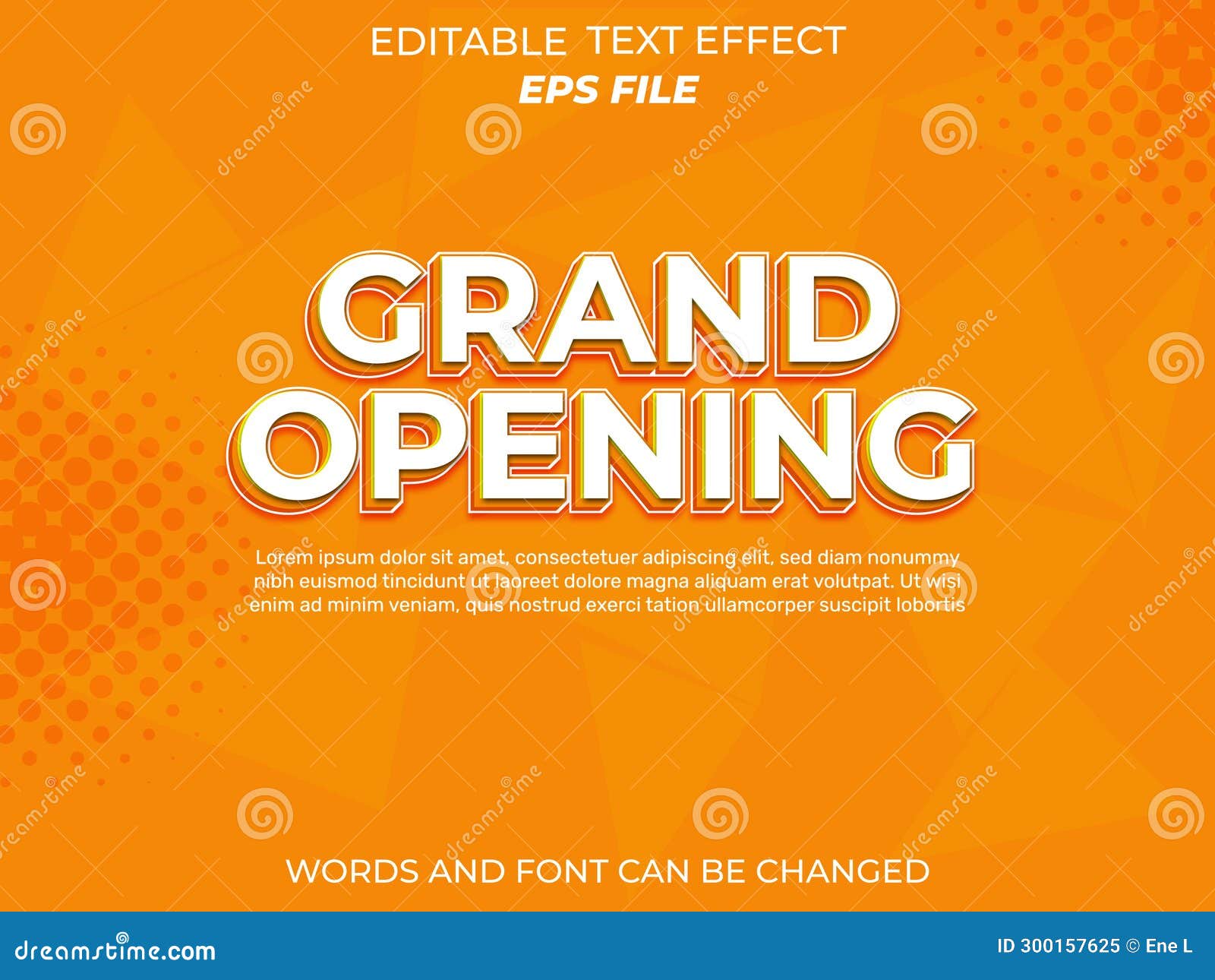Grand Opening Text Effect, Font Editable, Typography, 3d Text. Vector ...
