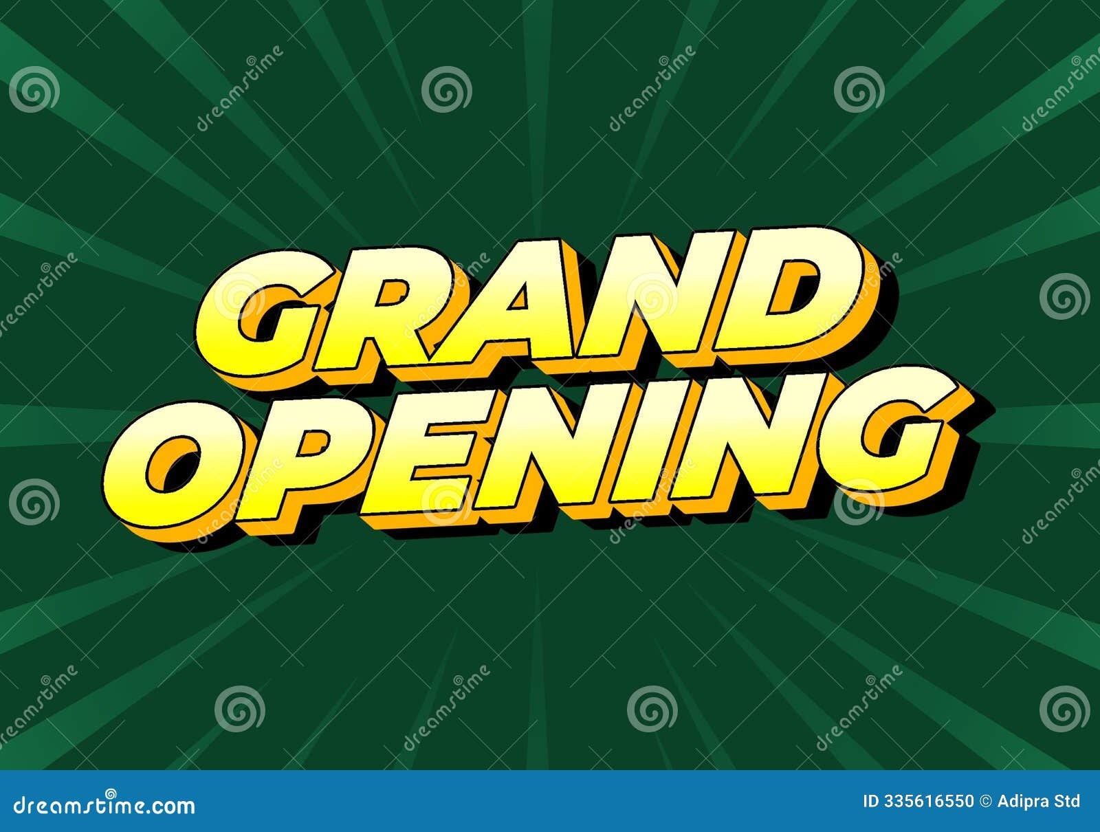 Grand Opening. Text Effect in Modern Colors with 3D Style Stock Vector ...