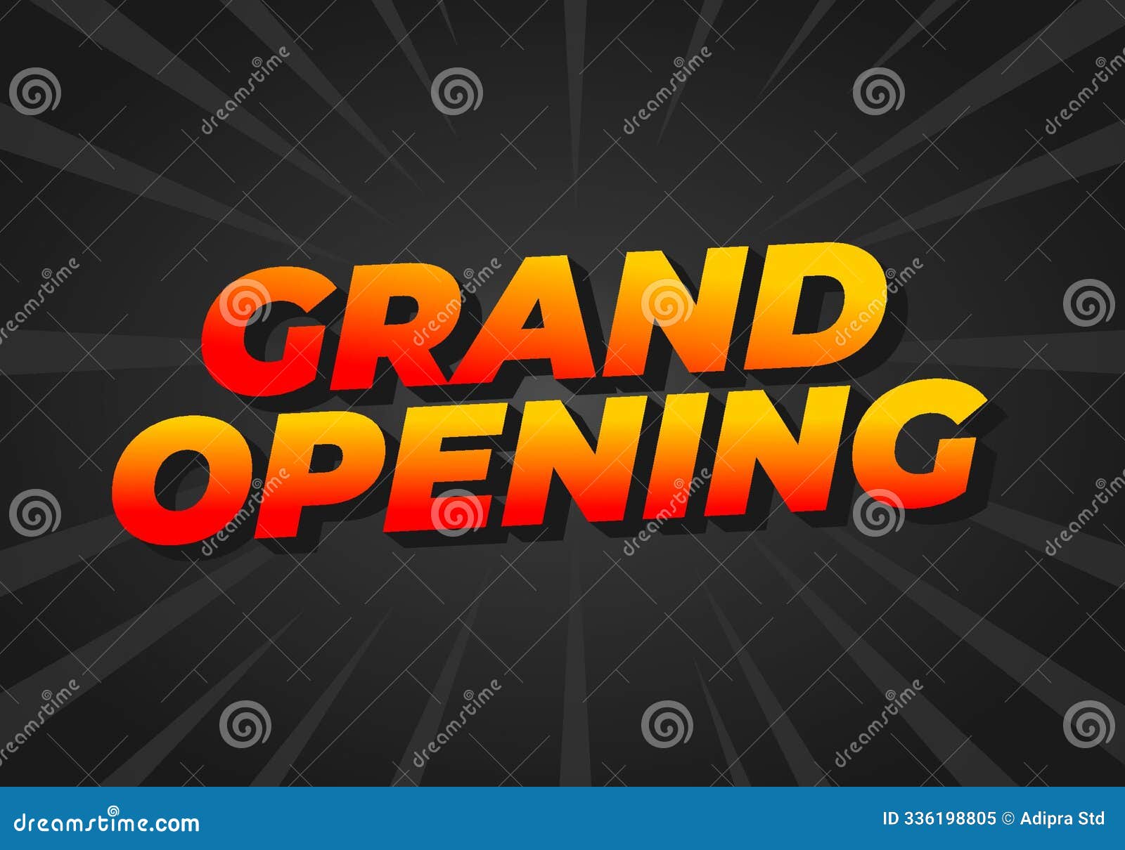 Grand Opening. Text Effect in Modern Colors with 3D Style Stock ...
