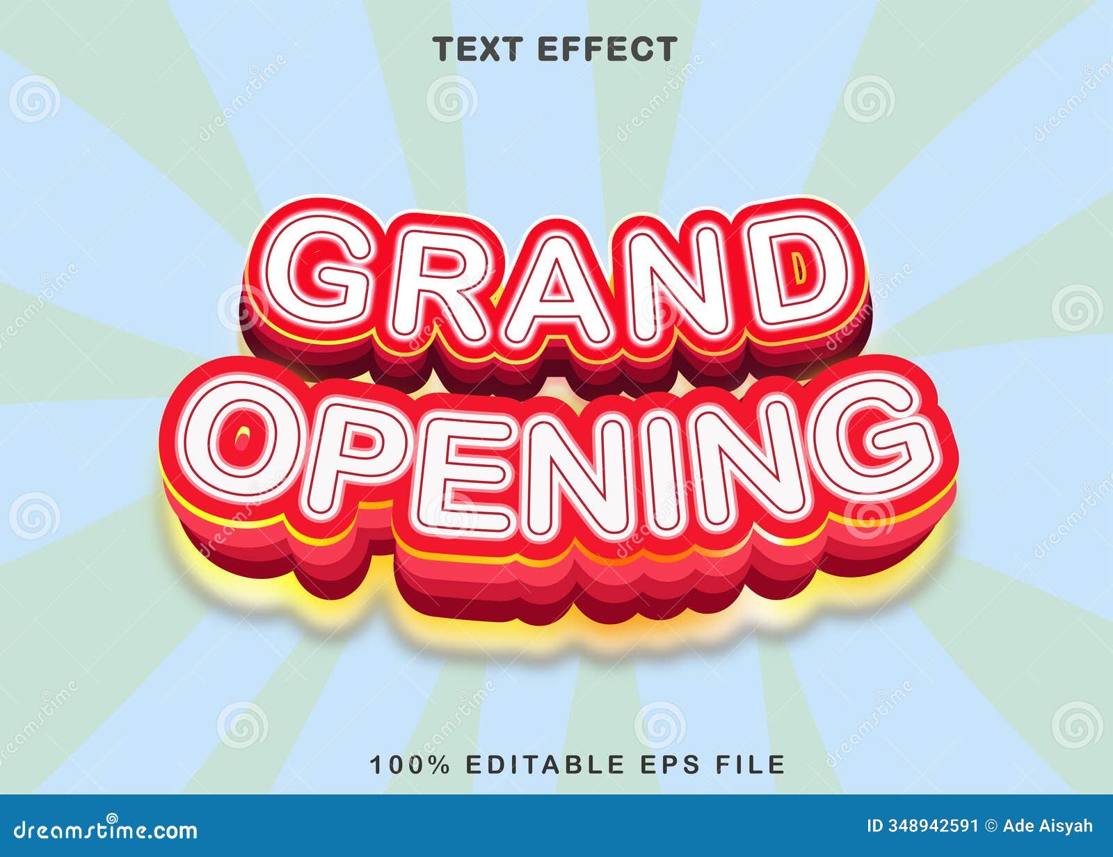 Grand Opening Text Style Effect Stock Vector - Illustration of sign ...