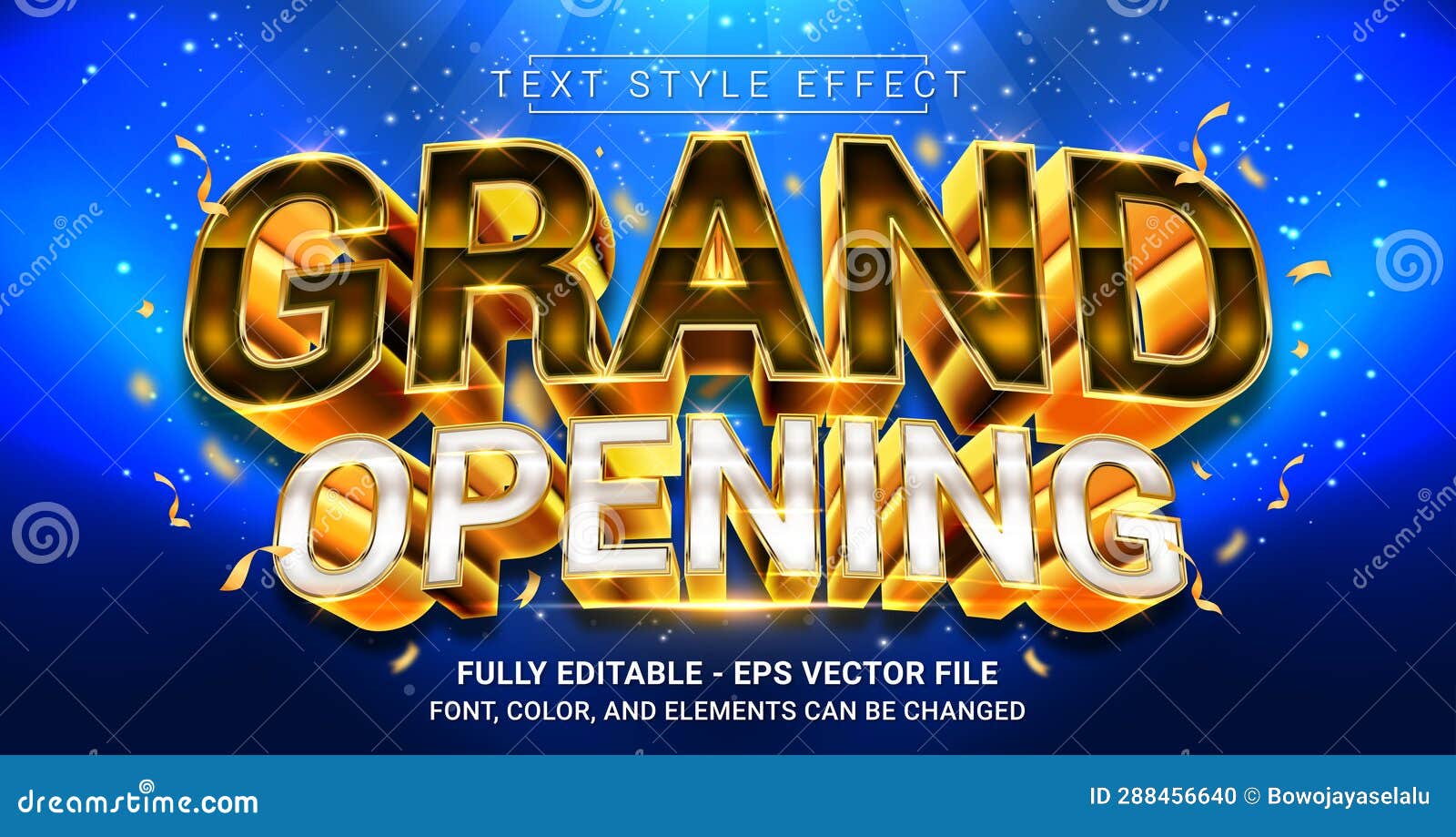 Grand Opening Text Style Effect. Editable Graphic Text Template Stock ...