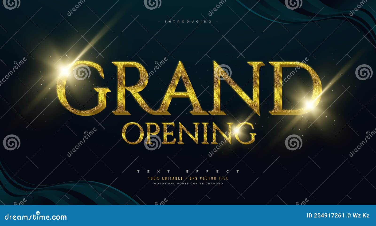 Grand Opening Text Style in Luxurious Gold and Texture Effect. Editable ... Grand Opening Text Style in Luxurious Gold and Texture Effect. Editable ...