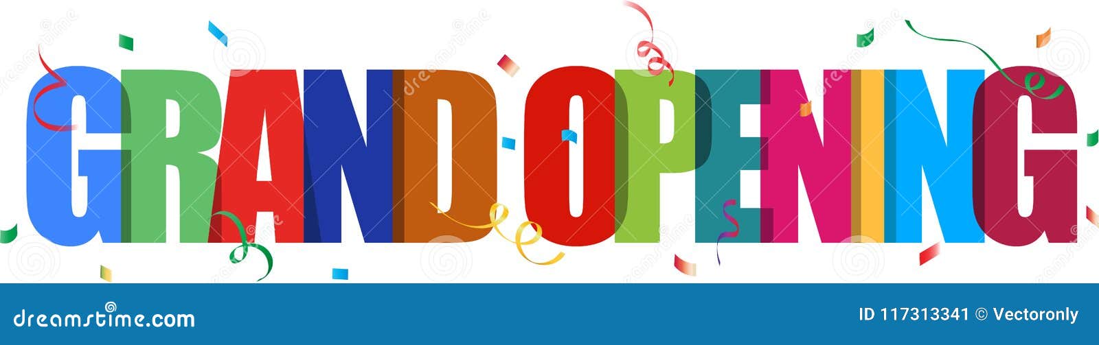 Grand Opening Title Colorful Text Stock Vector - Illustration of decor ...