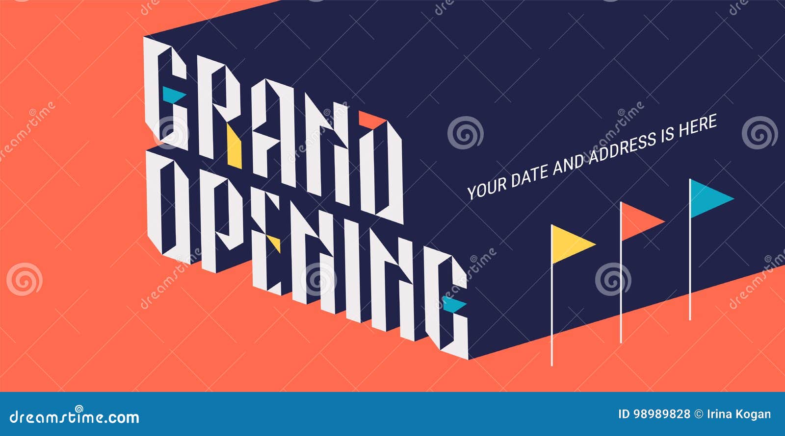 Grand Opening Vector Backdrop for New Store Stock Vector - Illustration ...