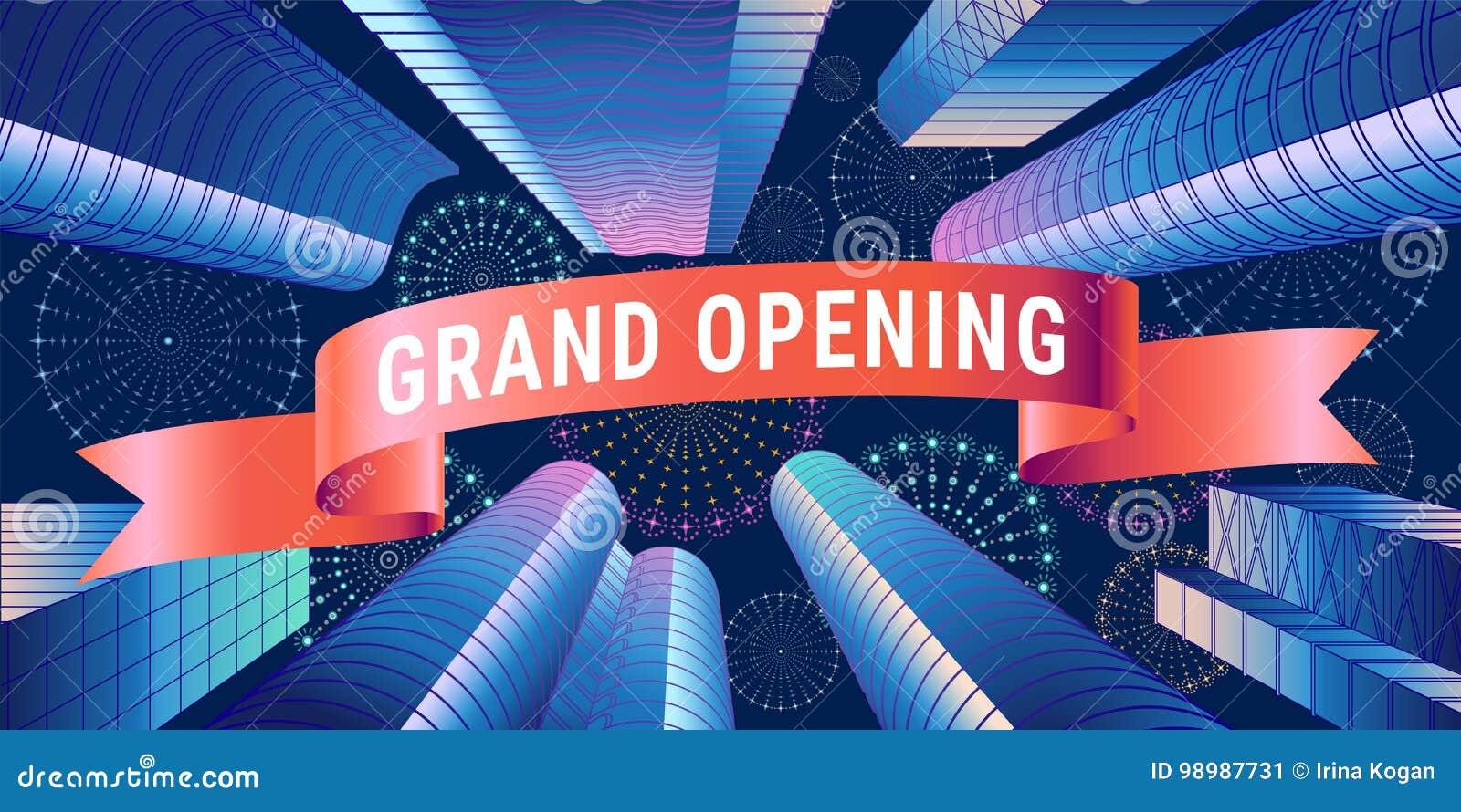 Grand Opening Vector Banner Stock Vector - Illustration of coming ...