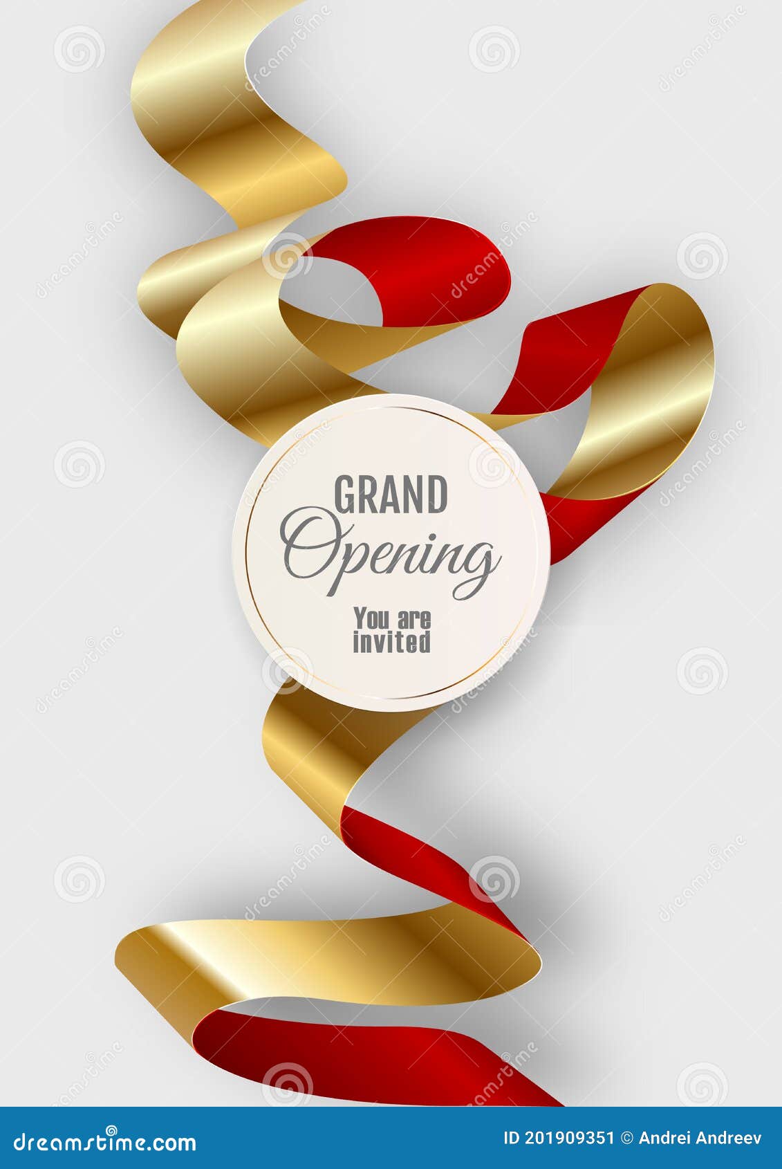 Grand Opening Vertical Banner. Elegant Style Stock Vector ...