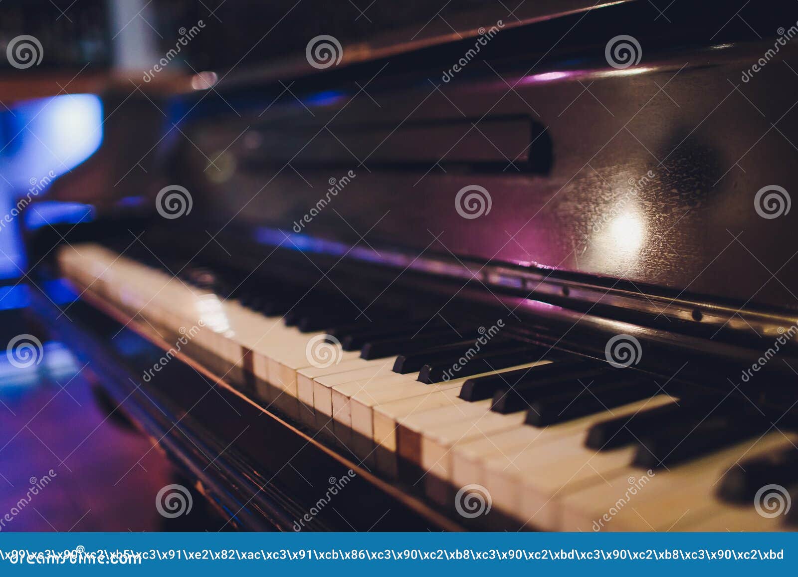 Grand Piano on the Stage before the Performance. Stock Image - Image of ...