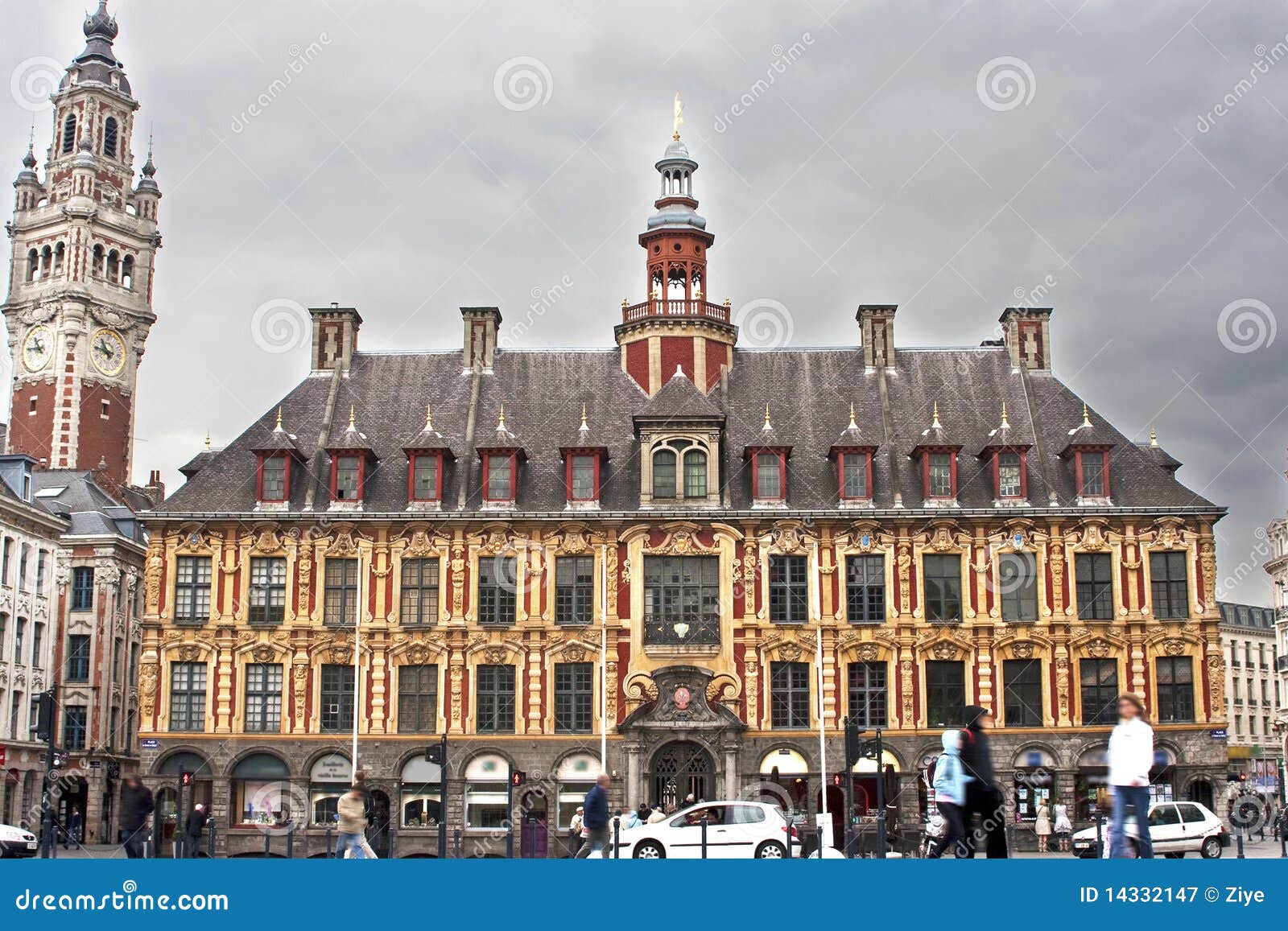 Grand Place in the Center of Lille Stock Image - Image of palace ...
