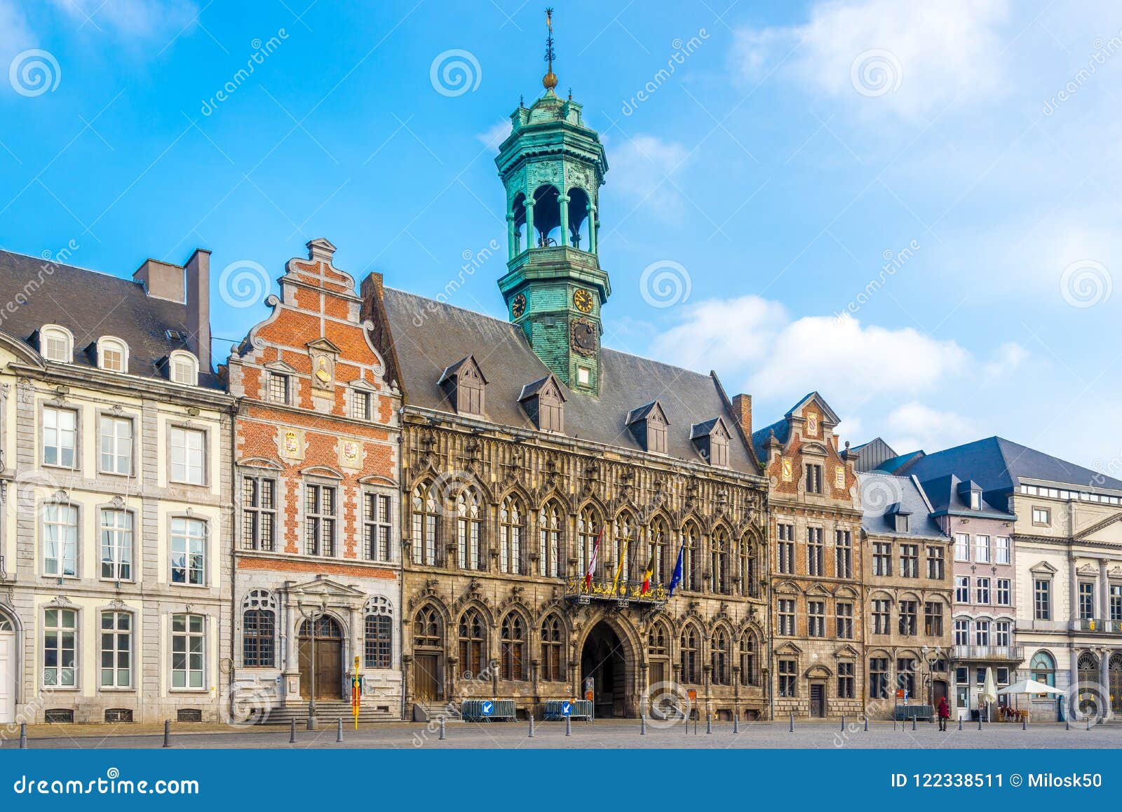 At the Grand Place in Mons - Belgium Stock Image - Image of mons ...
