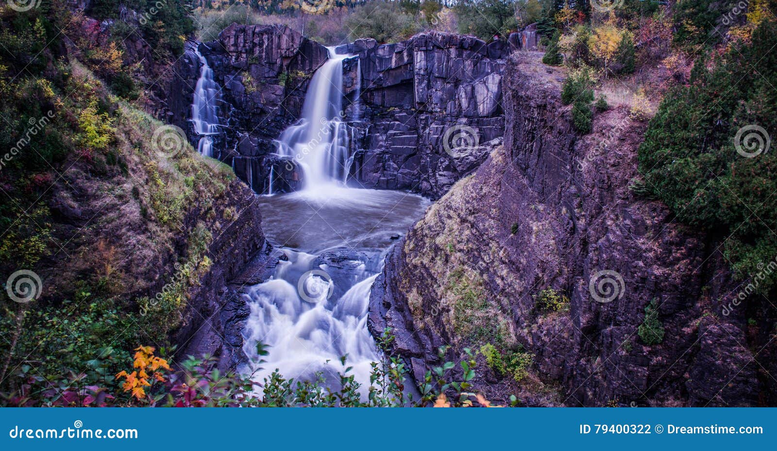 Grand Portage Water fall stock photo. Image of north - 79400322