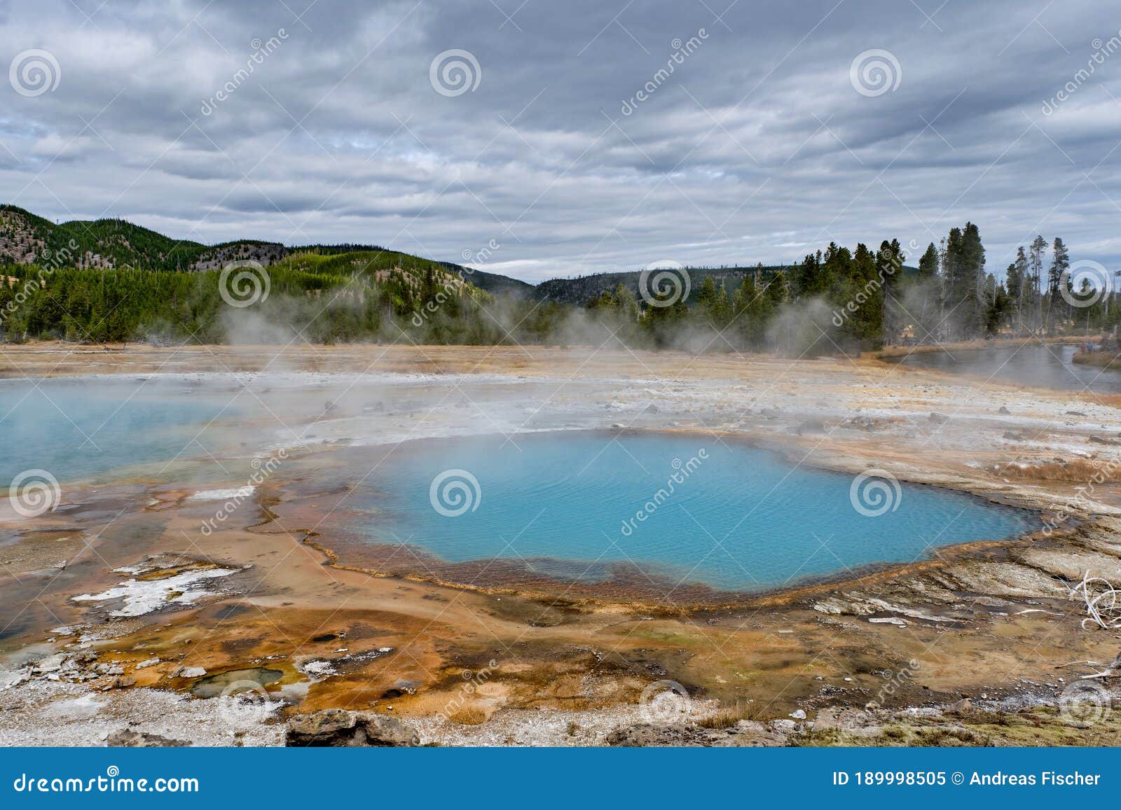 Grand Prismatic Pool at Yellowstone National Park Stock Image - Image ...