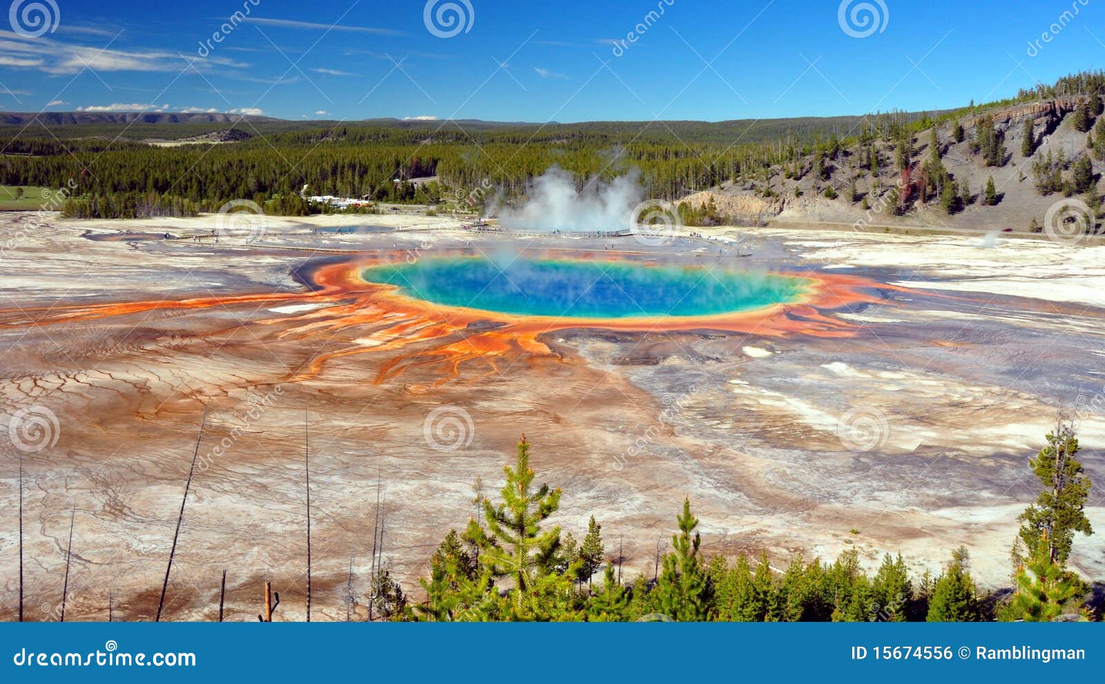 The Grand Prismatic Spring stock photo. Image of park - 15674556