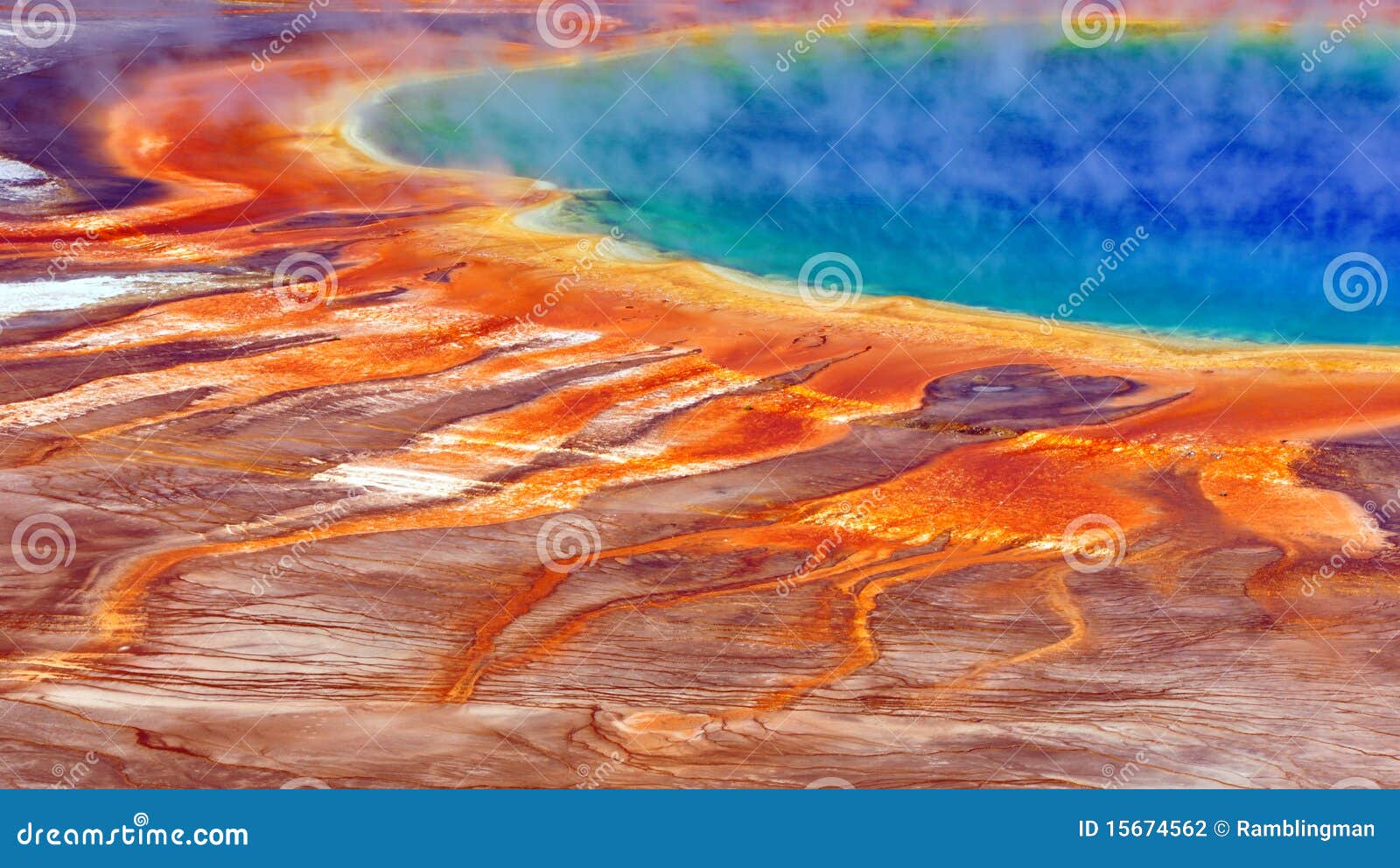 The Grand Prismatic Spring stock photo. Image of spring - 15674562