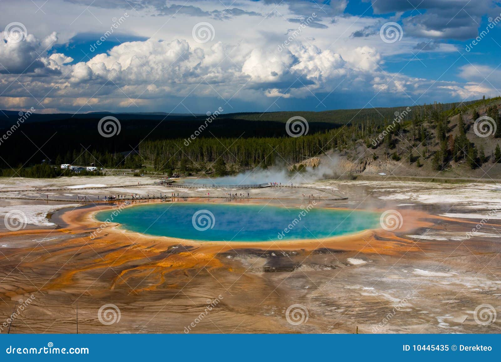 Grand Prismatic at Yellowstone Stock Image - Image of thermal, water ...