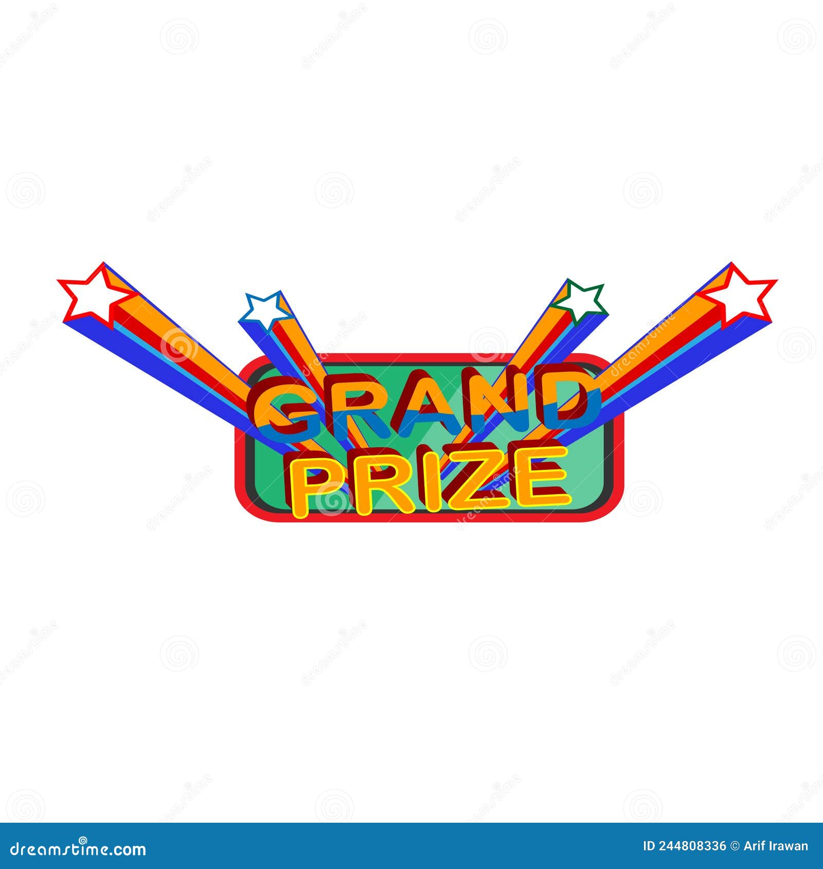 Grand Prize Anniversary Horizontal Banner Template Stock Vector ...