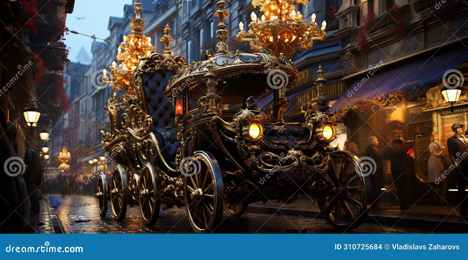 A Grand Procession through the Streets of Rome, with Triumphant ...