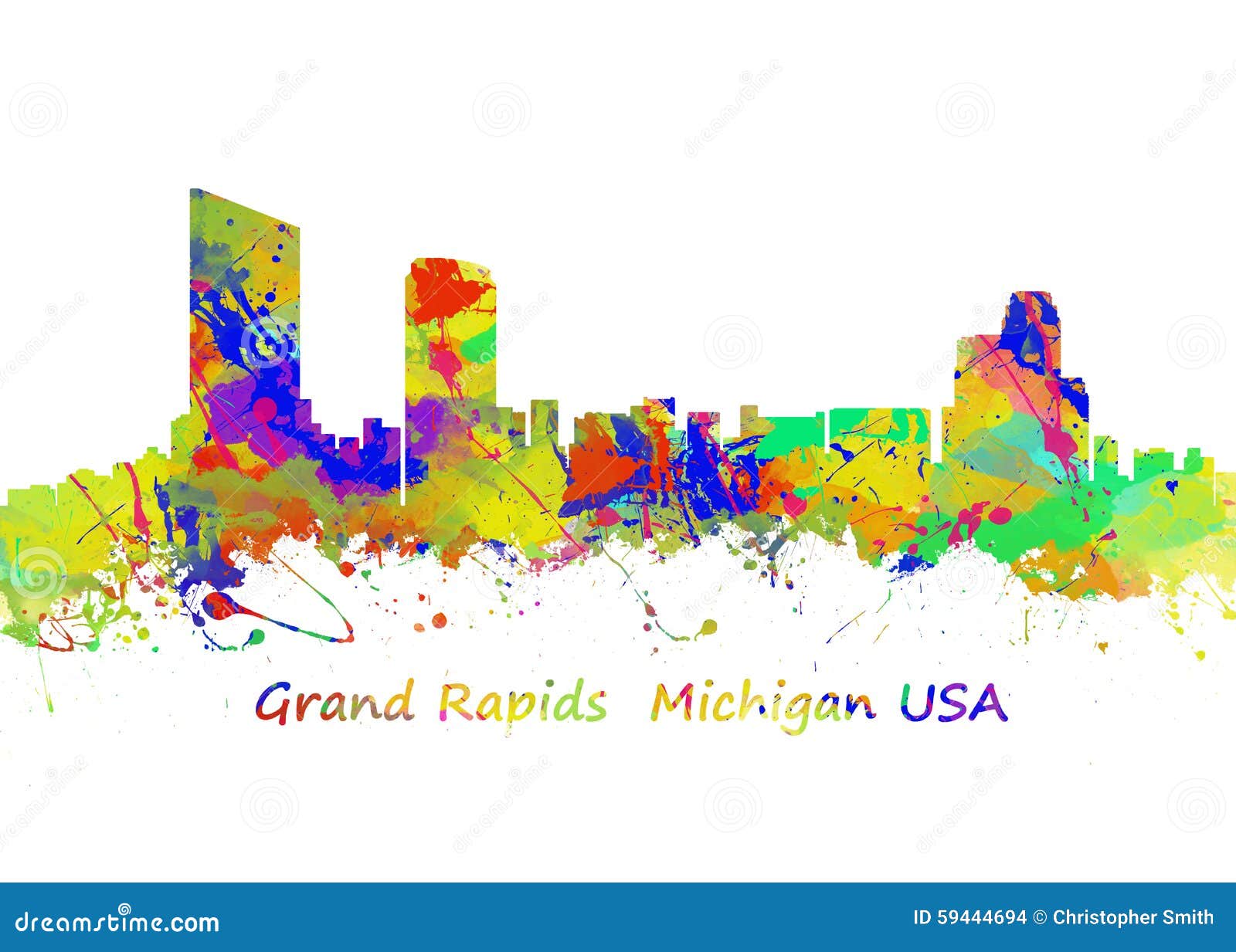 Grand Rapids Michigan EUA ilustração stock. Ilustração de estufas ...