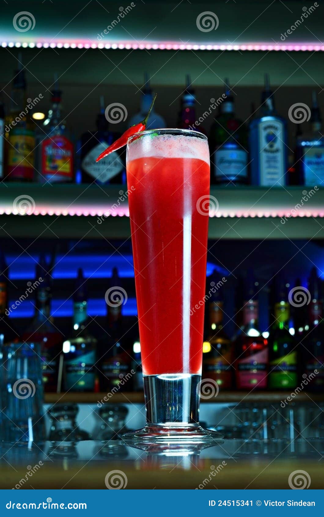 Grand Red Chilli Spicy Cocktail Stock Image - Image of party, night ...