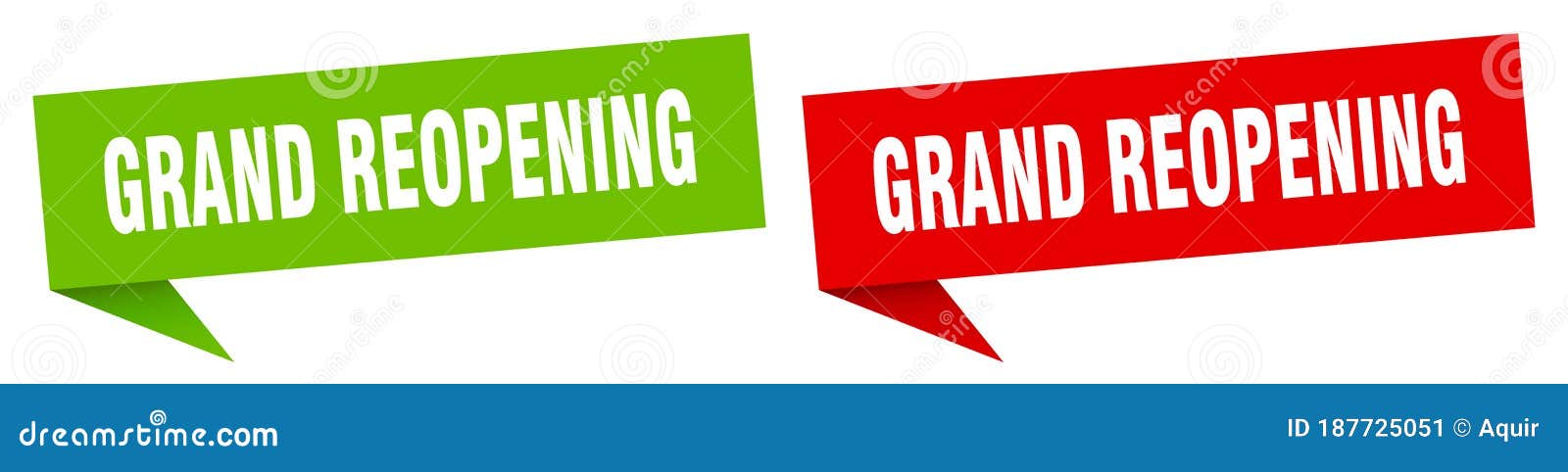 Grand Reopening Banner. Grand Reopening Speech Bubble Label Set Stock ...