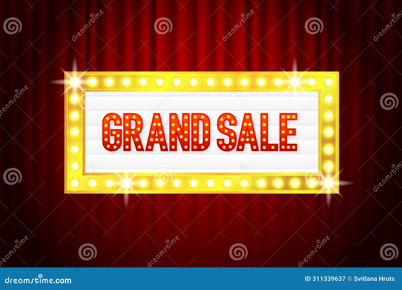 Grand Sale Banner. Marquee Lightbox. Grand Sale Banner Concept. Vector ...