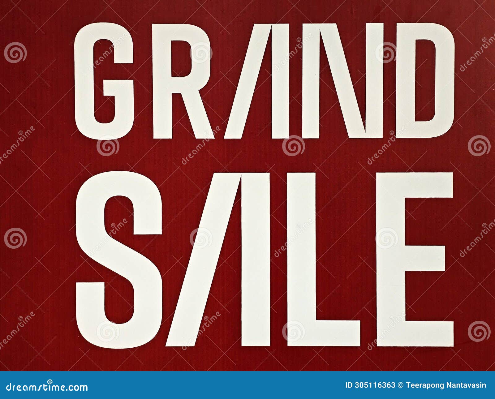 Grand Sale Sign on the Red Background. Stock Image - Image of market ...
